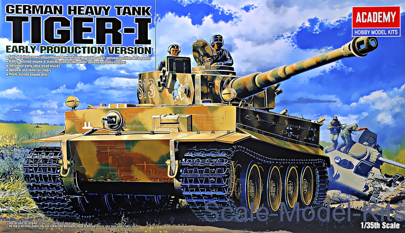 Academy - German tank Tiger 1, early version - plastic scale model kit ...