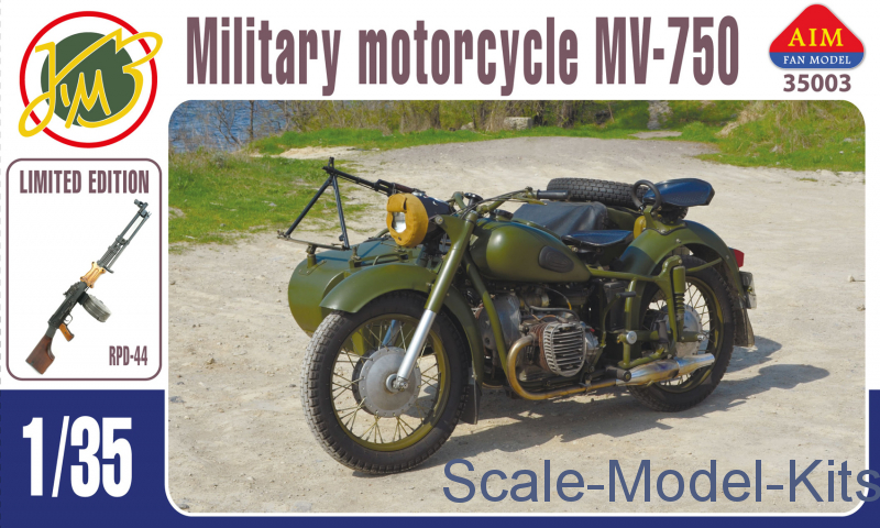 AIM Fan Model - Soviet military motorcycle MV-750 with machine gun RPD ...