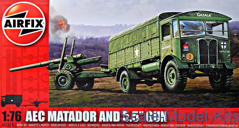 Airfix - Matador and 5,5 gun - plastic scale model kit in 1:76 scale ...