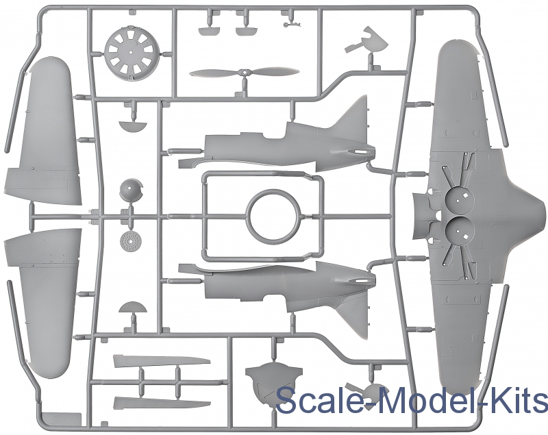 WWII Soviet Fighter I-16, type 24-ICM plastic scale model kit in 1:48 ...