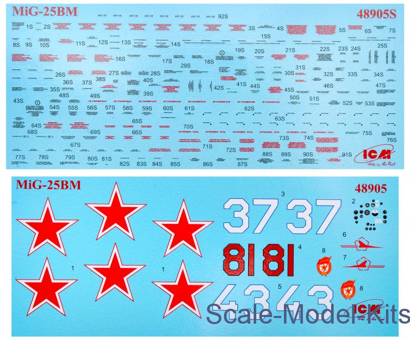 MiG-25 BM, Soviet Strike Aircraft-ICM plastic scale model kit in 1:48 ...
