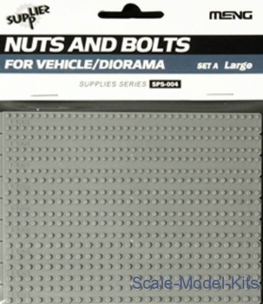 Meng - Nuts and bolts (set A) - plastic scale model kit in 1:35 scale ...