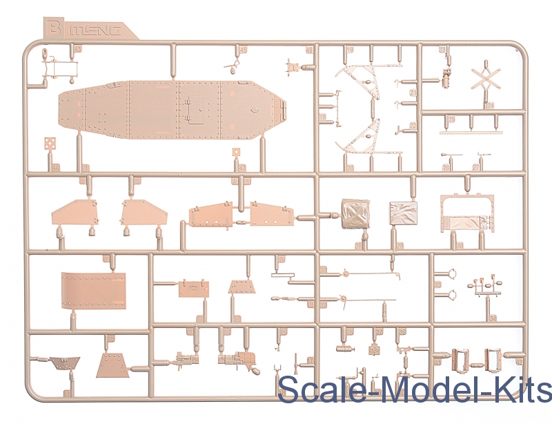 Meng - French FT-17 Light tank (Riveted turret) - plastic scale model ...