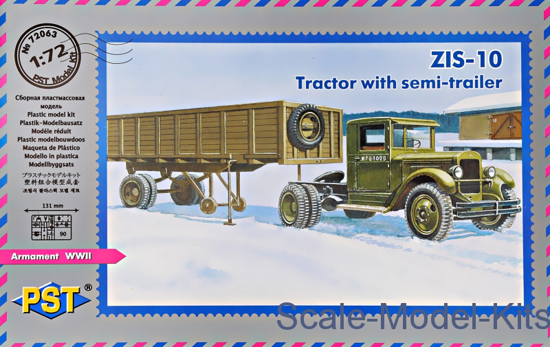 ZiS-10 truck with semi-trailer-PST plastic scale model kit in 1:72 ...